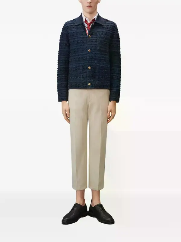 Thom Browne Knit Tweed 4-bar Utility Jacket