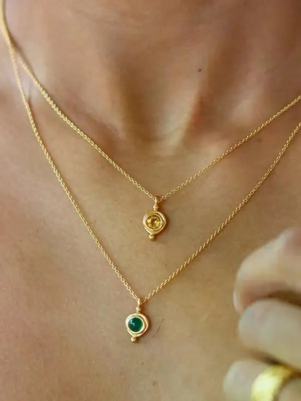 OTTOMAN HANDS November Citrine Birthstone Necklace