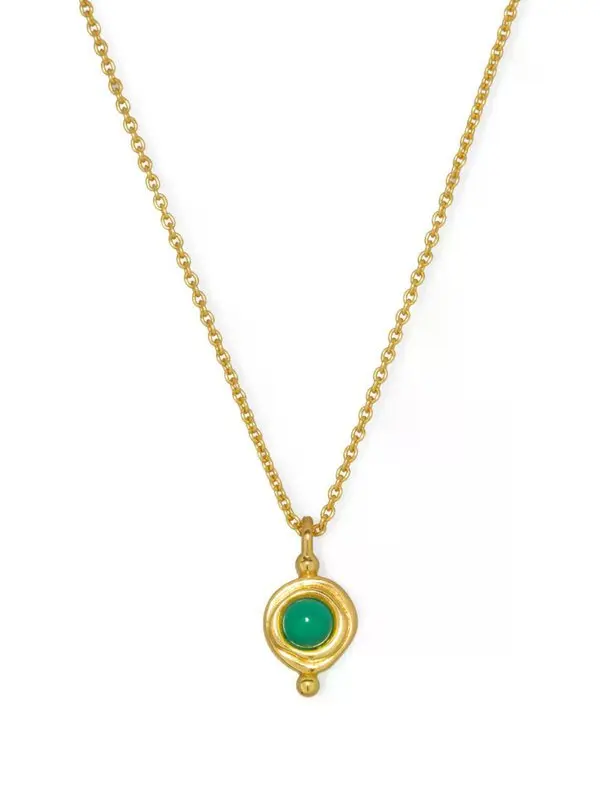 OTTOMAN HANDS May Birthstone Pendant Necklace - Gold