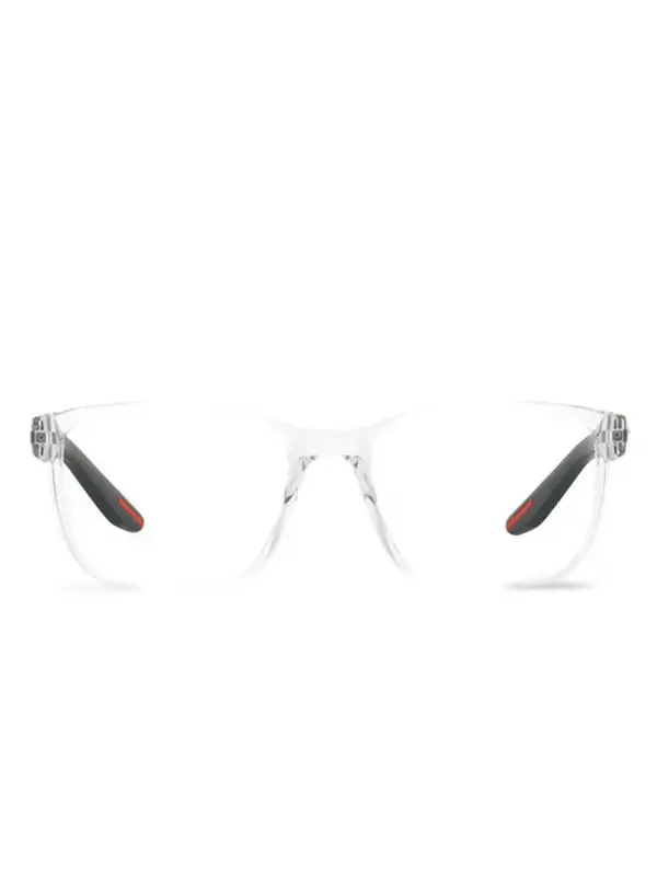 Prada Crystal Rectangle Eyeglasses - White