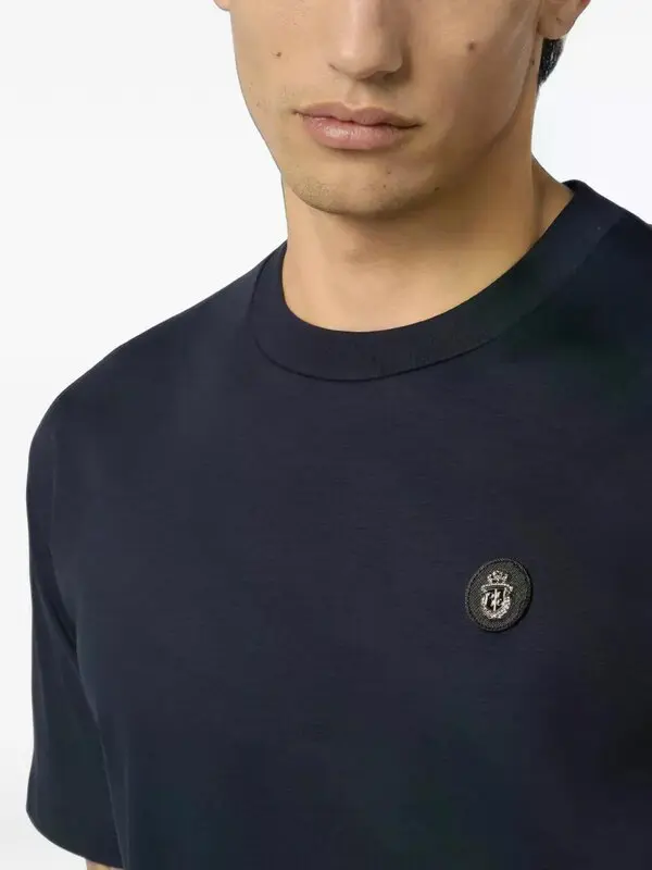 BILLIONAIRE Logo-patch T-shirt - Blue