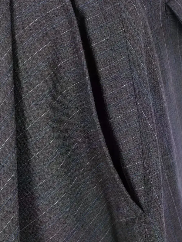 Comme Des Garçons Pinstripe Draped Trousers
