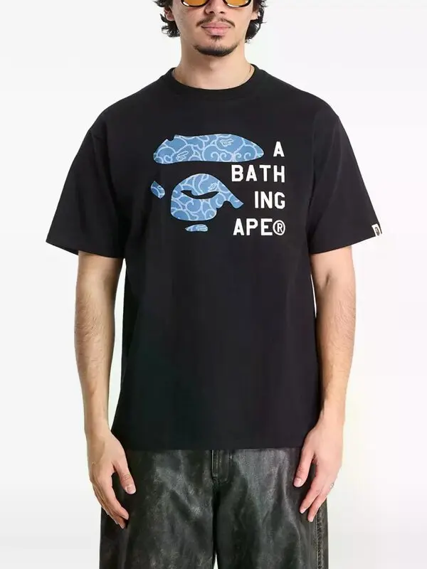 A BATHING APE Cloud Camo Face Tag T-shirt