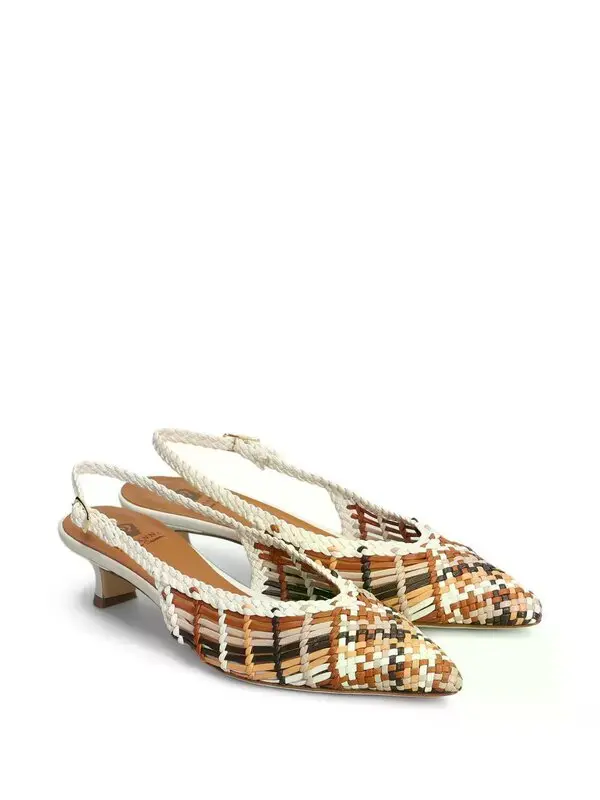 L'ARIANNA Pointed-toe Slingback Pumps