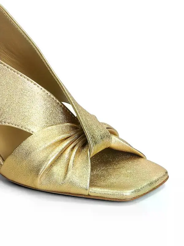 L'ARIANNA Block Heel Sandals With Knotted Detail