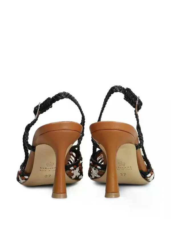 L'ARIANNA L. Arianna Woven Leather Slingback Pumps