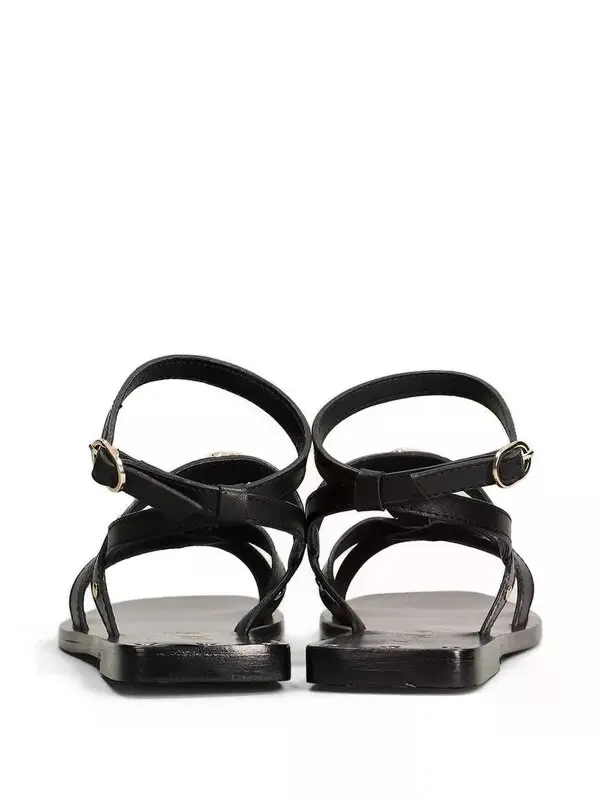 CORAL BLUE Open-toe Sandals With Side Buckle