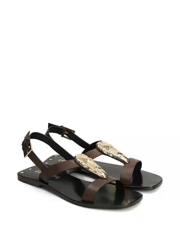 CORAL BLUE Buckle-fastening Slingback Sandals