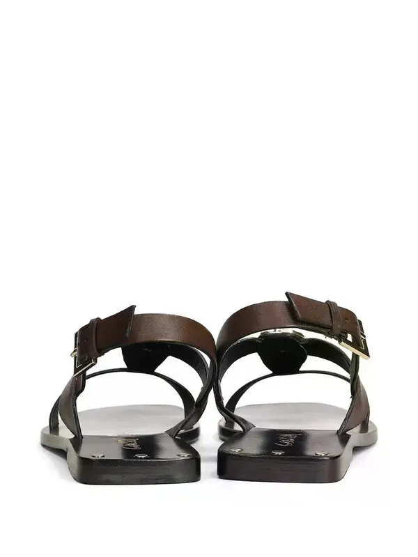 CORAL BLUE Buckle-fastening Slingback Sandals