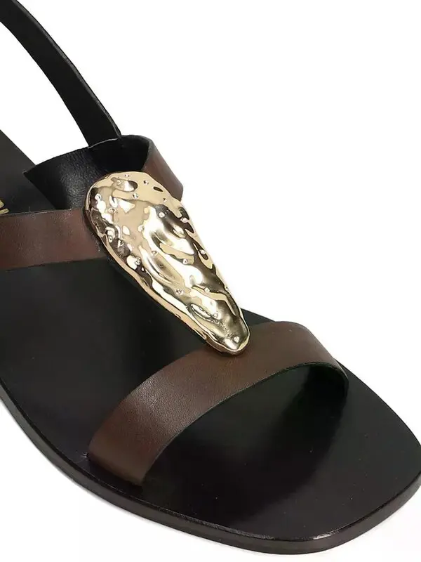 CORAL BLUE Buckle-fastening Slingback Sandals