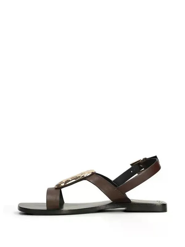 CORAL BLUE Buckle-fastening Slingback Sandals