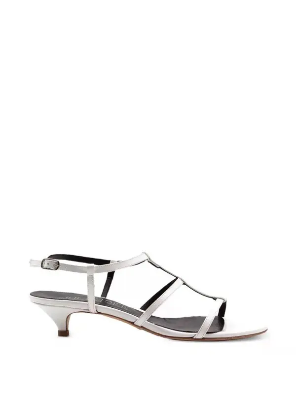 JULIE DEE Strappy Kitten-heel Sandals - White