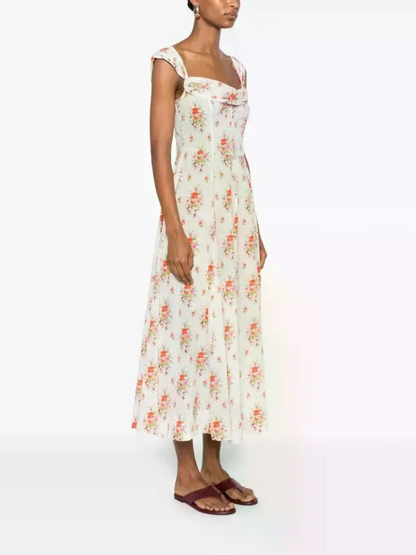 DÔEN Clea Floral-print Midi Dress