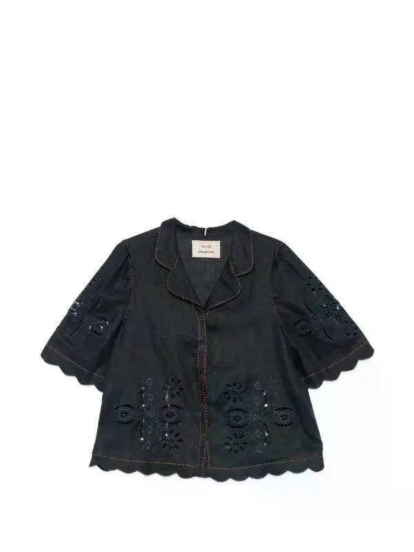 Vita Kin Balthazar Broderie Anglaise Blouse - Blue