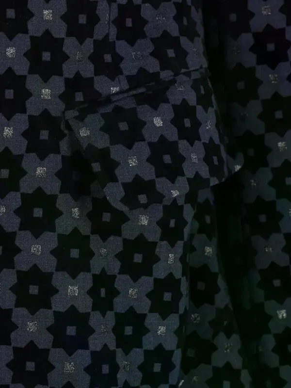 Comme Des Garçons Geometric Pattern Single-breasted Coat