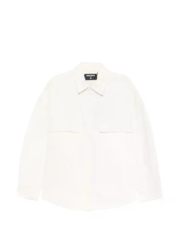 WRSTBHVR Off-white Denim Shirt With Flap Pockets