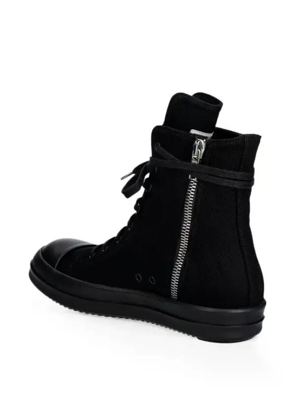 Rick Owens Lace-up Zip-fastening Sneakers - Black