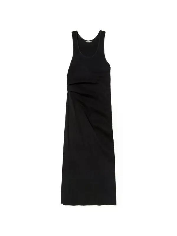 Auralee Ruched Knit Dress - Black