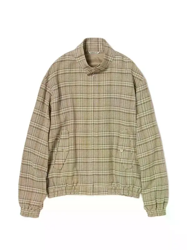 Auralee Check Zip-up Jacket