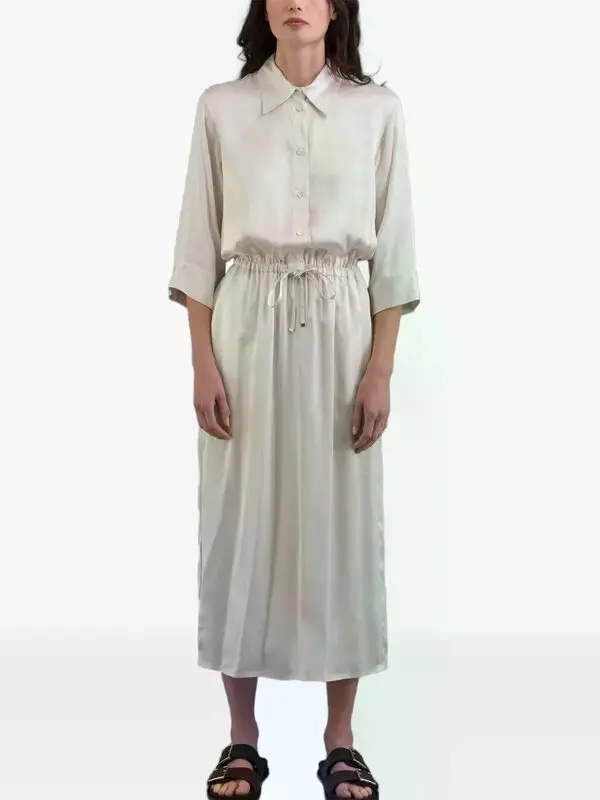MOORER Antea-skr Midi Dress - Neutrals