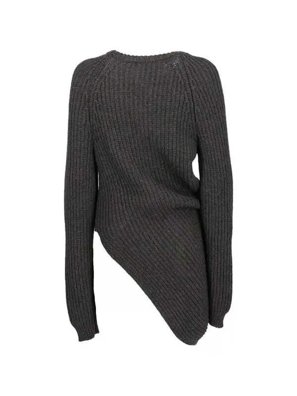 LANVIN Asymmetric Ribbed-knit Sweater