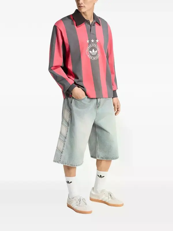 Adidas Striped-pattern Polo Shirt