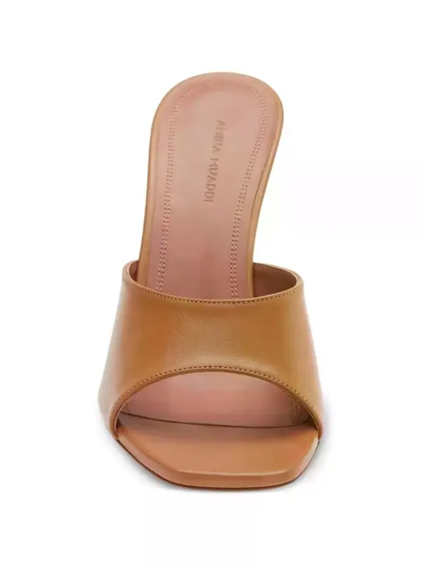 Amina Muaddi Lupita Fluted-heel Mules