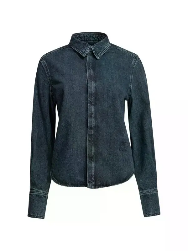 SA SU PHI Concealed-fastening Denim Shirt - Blue