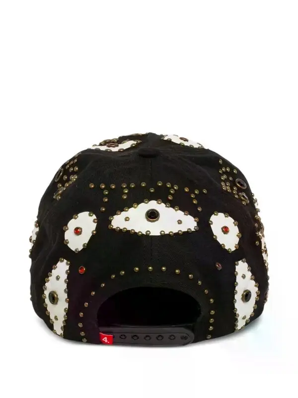 BLDG4 Monumental Stud-embellished Leather-appliqué Hat