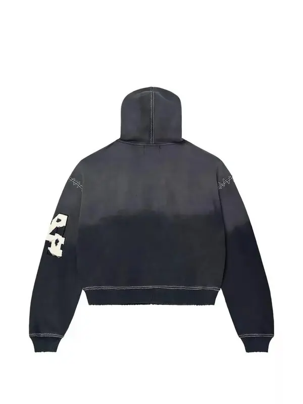 VALE FOREVER Logo-patch Zip-up Hoodie - Black