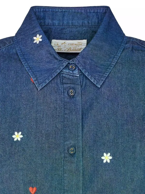 MC2 SAINT BARTH Embroidered Denim Shirt