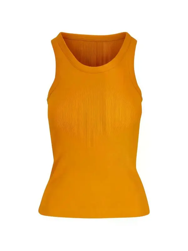 Vince Ribbed Knit Tank Top - Orange