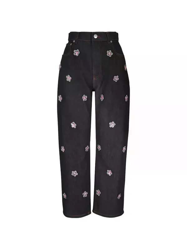 Marni Embellished Straight-leg Jeans - Blue