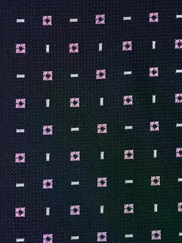 Zegna Geometric Pattern Silk Tie