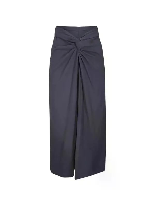 Vince Jersey Twist-detail Draped Skirt - Grey