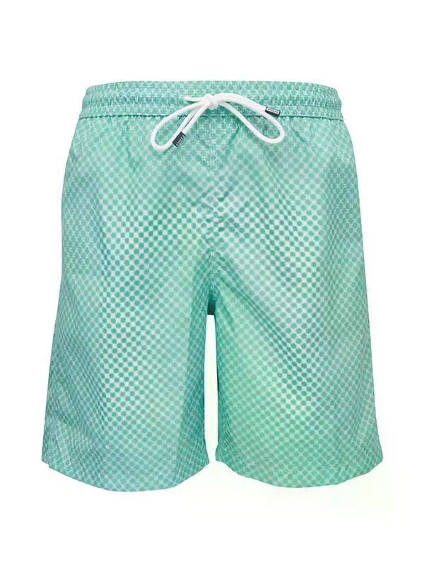 Fedeli Geometric Print Swim Shorts