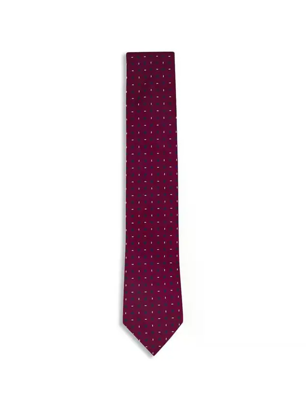 Zegna Silk Tie With Geometric Pattern