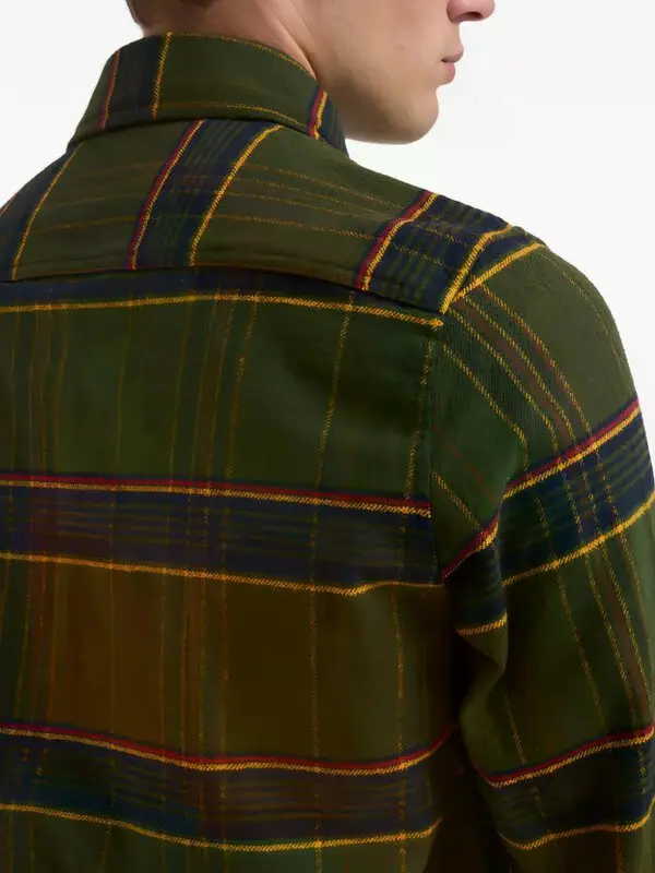 LES DEUX Check-pattern Chest-pocket Shirt