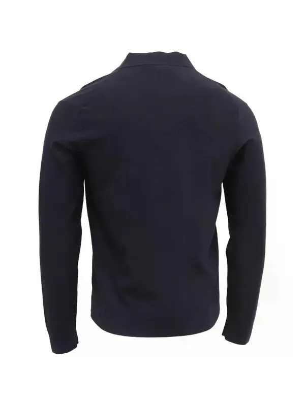 Theory Navy Knitted Collared Sweater