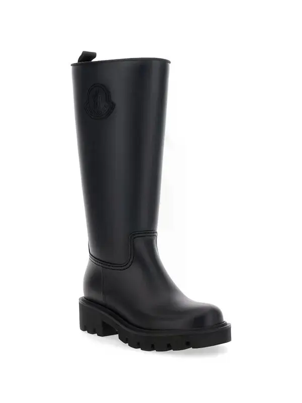 Moncler Logo Patch Slip-on Boots