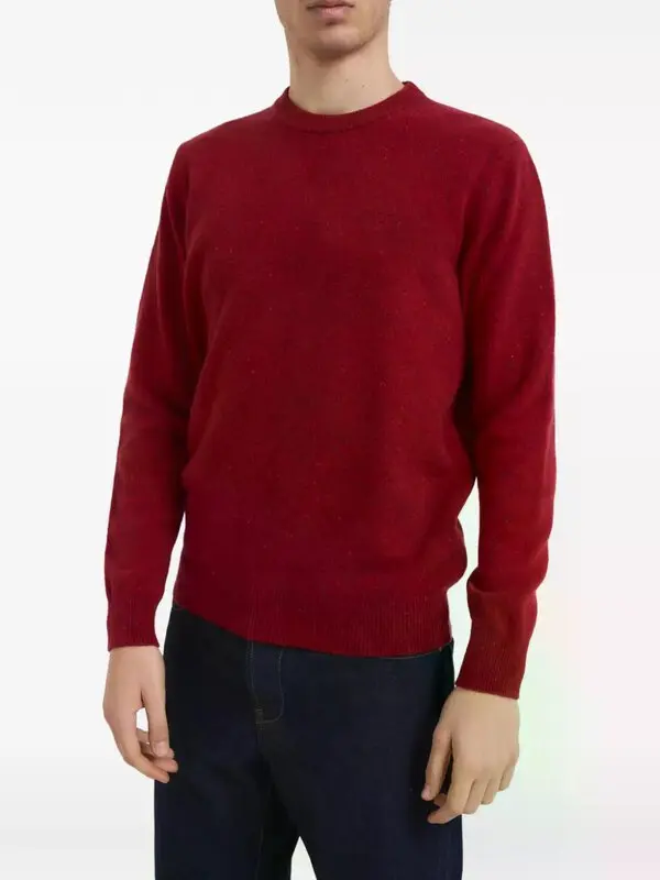 Barbour Logo-embroidered Flecked Sweater