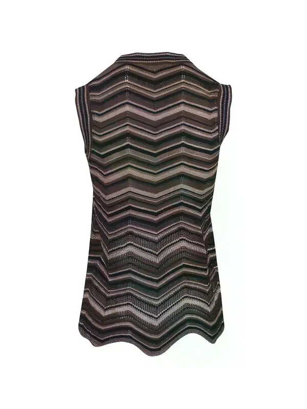 D.exterior Chevron Knit V-neck Top