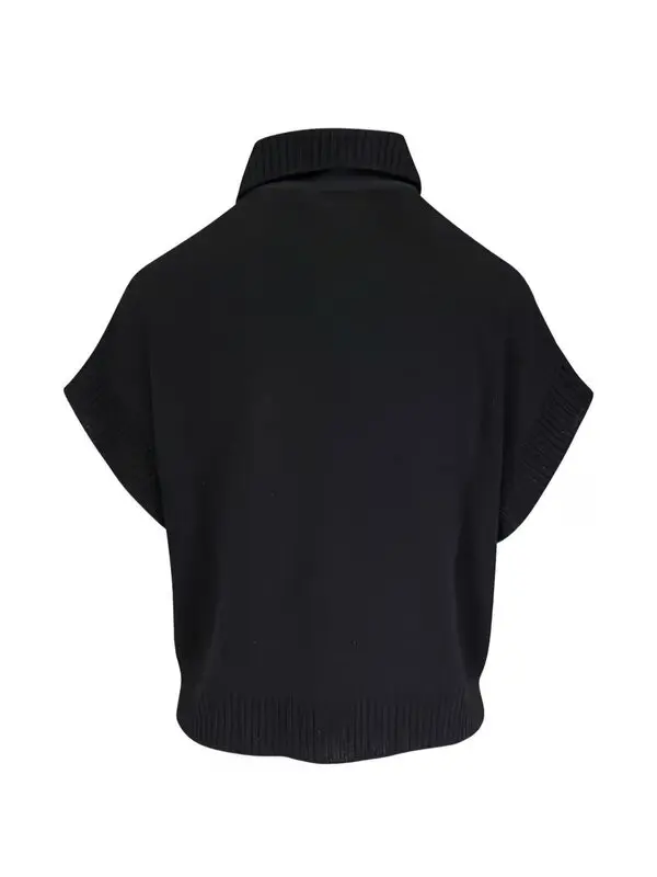 D.exterior Short-sleeve Pointelle Knit Sweater