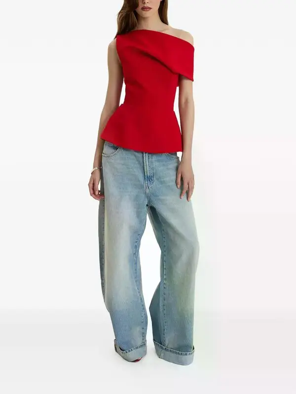 MOOS STUDIO Off-shoulder Peplum Top