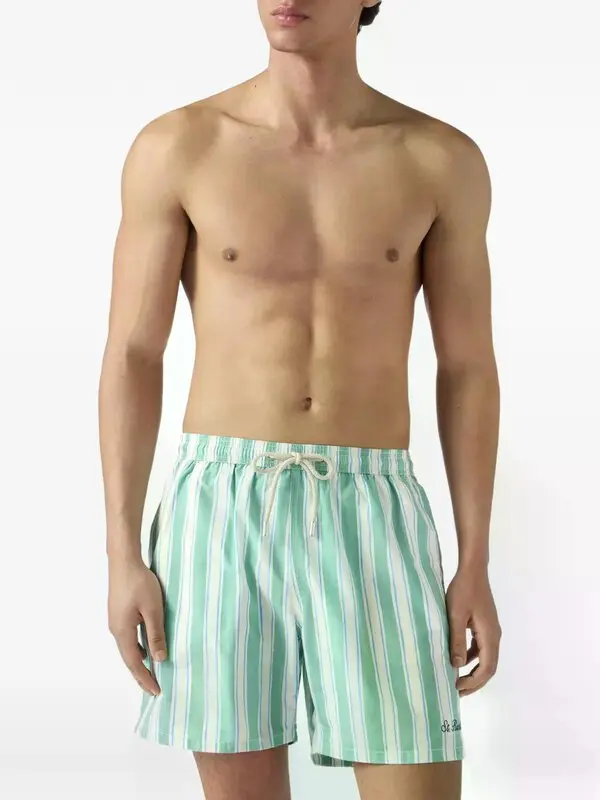 MC2 SAINT BARTH Syros Striped Drawstring Swim Shorts
