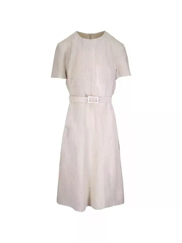 Kiton Belted Short-sleeve Midi Dress - Neutrals
