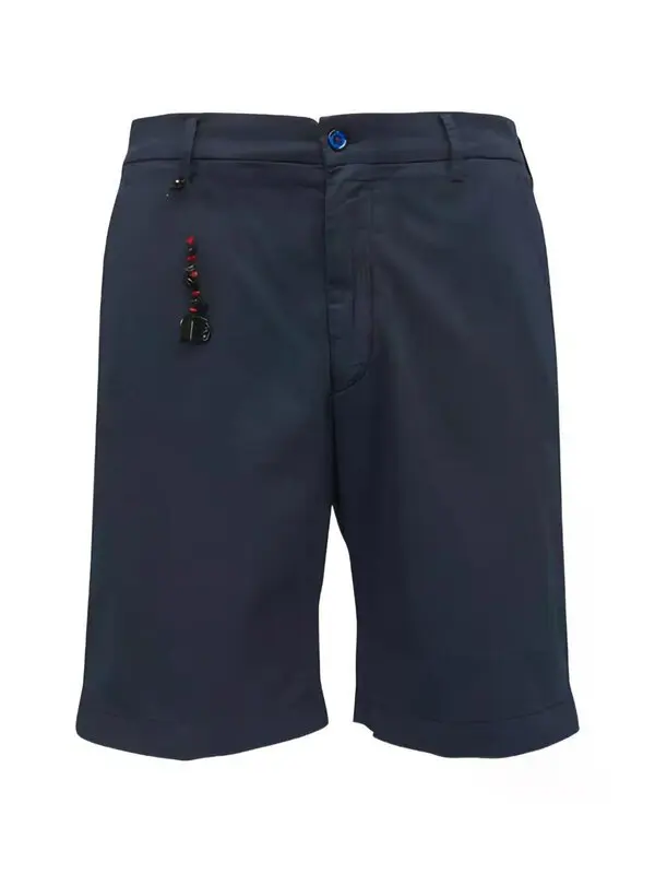 Marco Pescarolo Navy Button-fastening Shorts