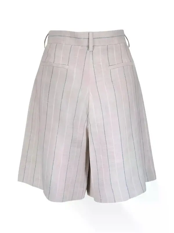 Antonelli Firenze Pinstripe Pleated Shorts