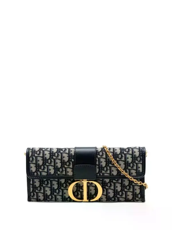 Dior 30 Montaigne Clutch With Chain Crossbody Bag - Blue