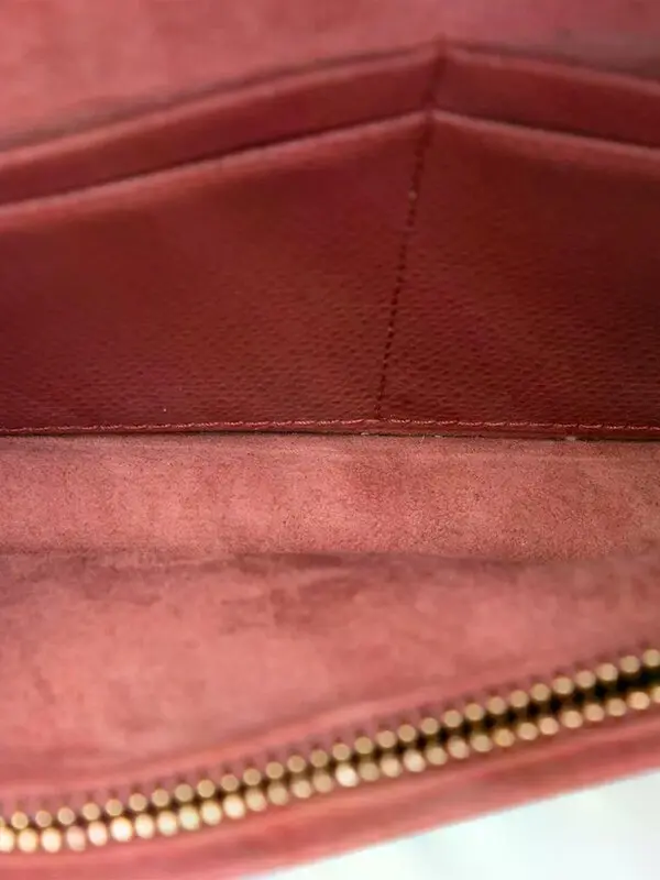 Dior 2019 Grained Calfskin Diorama Wallet On Chain Crossbody Bag - Red